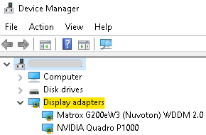 How to Know the Video Adapter of a Windows-based system