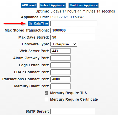 ACM - How to Set Time and Date on ACM Appliance