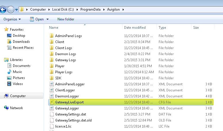 How to Configure Live Export in ACC Gateway and Change Storage Directory