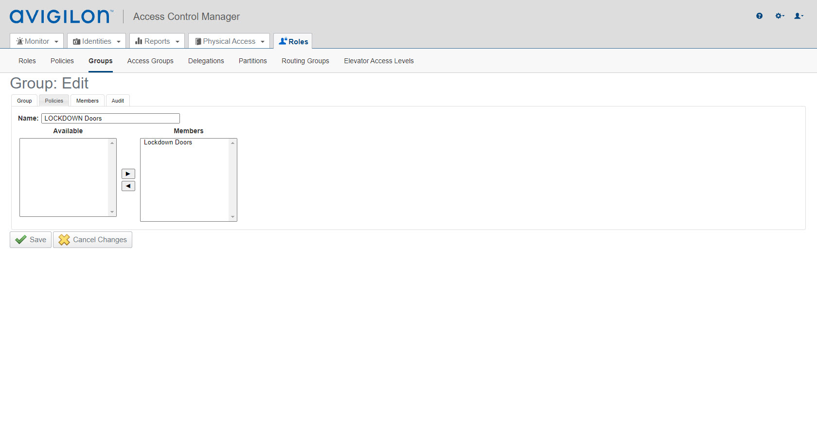 ACM Priority Door Policy Lockdown Example