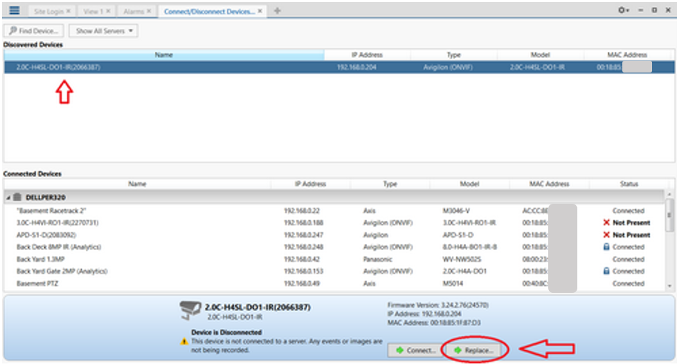 ACC - How to use the "Replace Device" feature in ACC 6.10.0.24 and higher