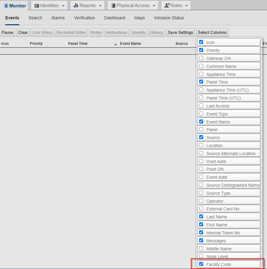 ACM - How Do I View an Invalid Facility Code