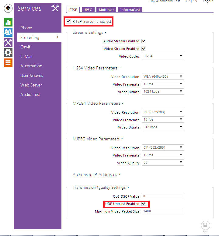 How To Configure A 2N Helios IP Force for ONVIF Compatibility with ACC