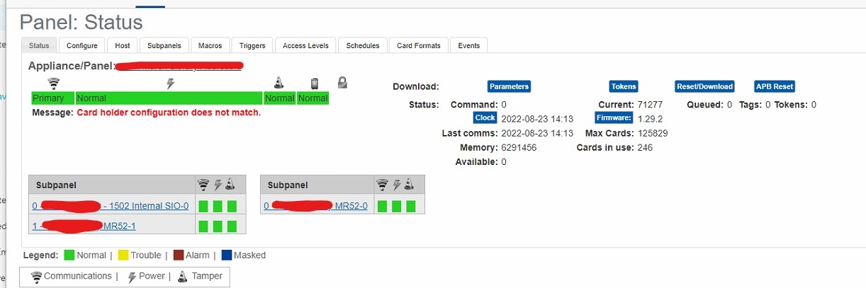 ACM - Card Holder Configuration Does Not Match