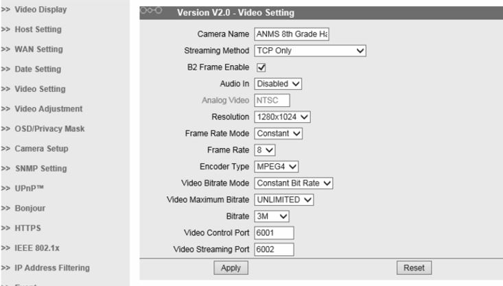 ACTi Cameras Randomly Disconnect from ACC