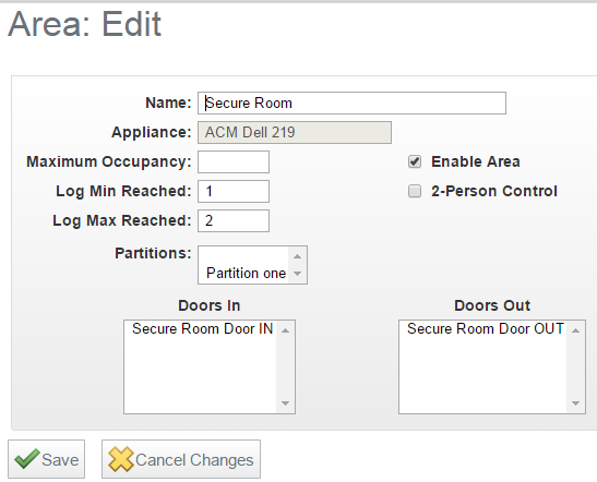 Acm Set Up An Area Occupancy Alarm