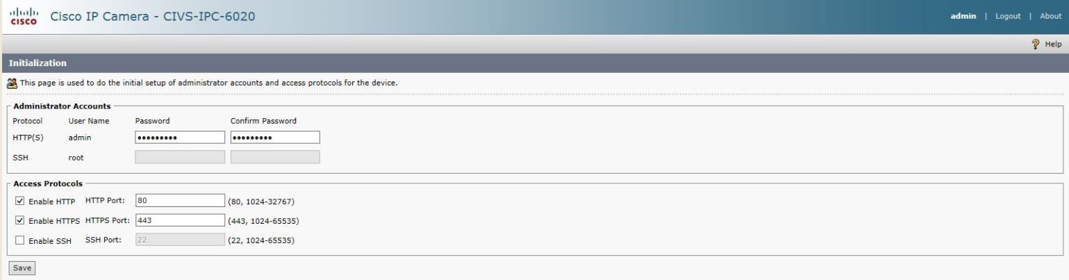 ACC - Configure Cisco CIVS IPC 6020 Camera