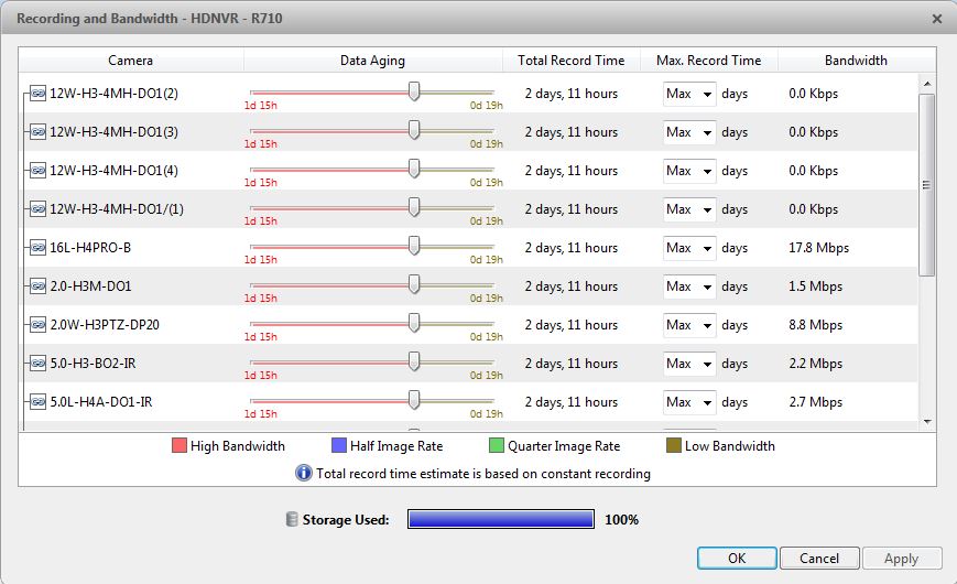 ACC Server - How to Determine Maximum Number of Days of Recorded Video