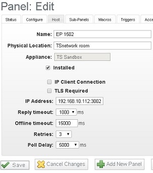 Configure Mercury Panels for Remote Connection via IP Server Mode