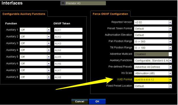 Communication Error When Connecting 360 Vision Predator HD models to ACC