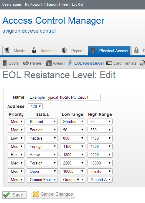 ACM - Custom EOL Resistance Examples