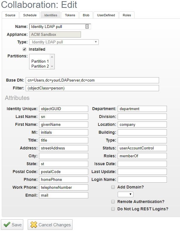 How to Set Up LDAP Collaboration in ACM