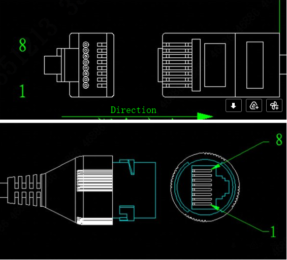 GX620 camera RJ45 pinout
