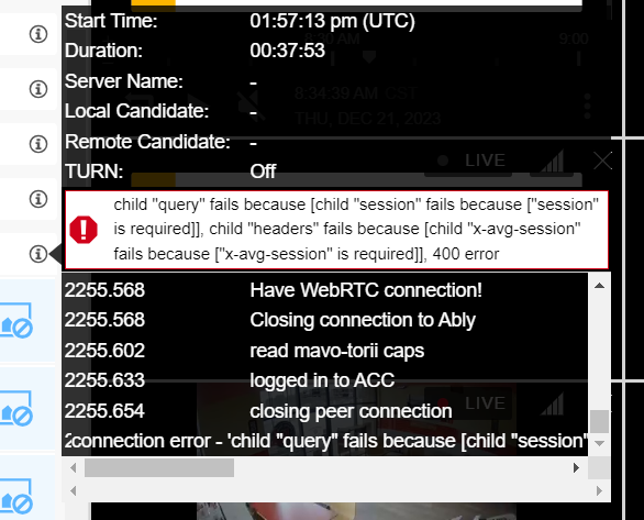 ACS - Child session fails because session is required