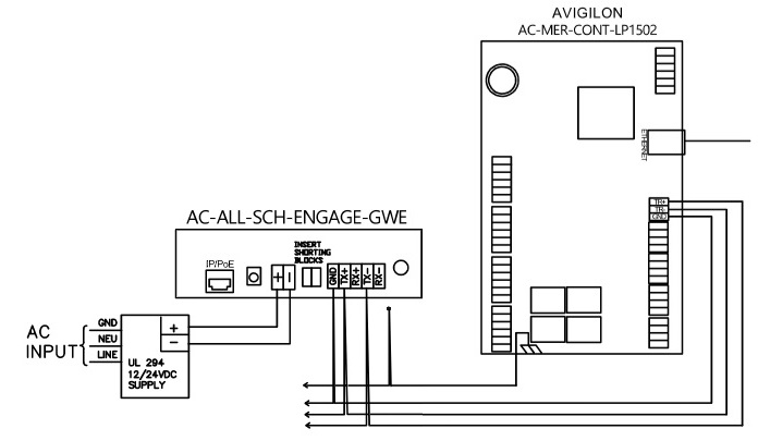 Details on ENGAGE Gateway and EP-LP1501 or LP1502 wiring
