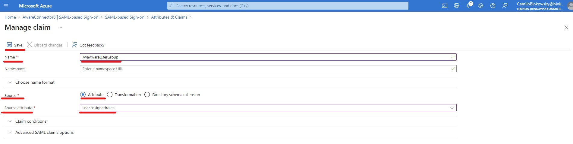 Configure SAML with Azure AD detailed step by step