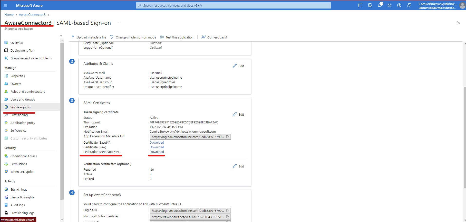 Configure SAML with Azure AD detailed step by step
