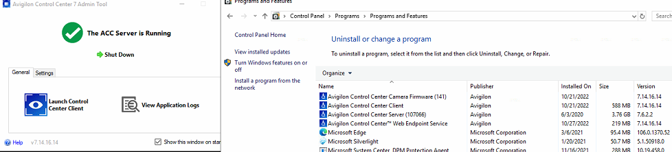 Windows Control Panel Shows Old ACC Version After Upgrade