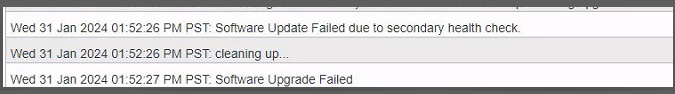 Acm Upgrade Failed Due To Remote Authenticated Users Logged In