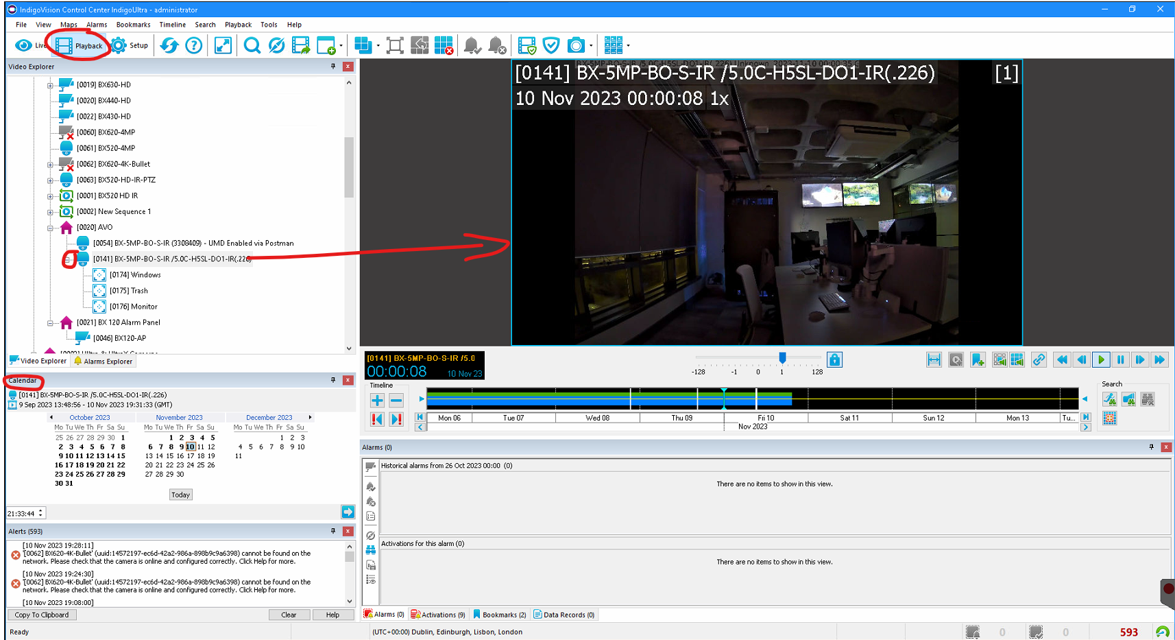 IndigoVision Control Center Playback