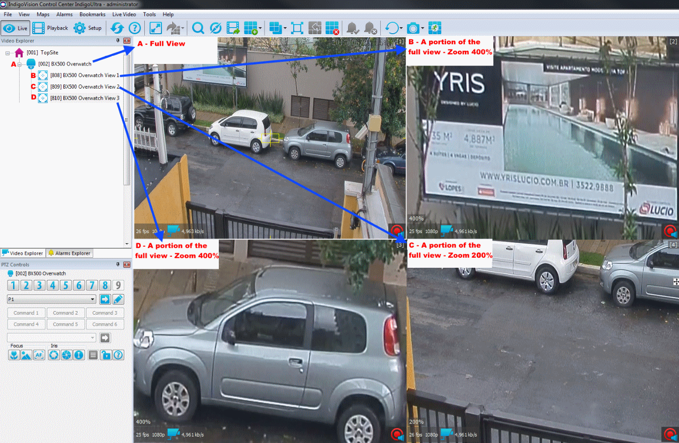 IndigoVision Control Center Camera Views