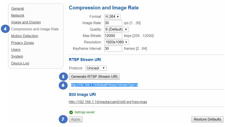 How to Display an Avigilon Camera on an Axis T8705 Decoder