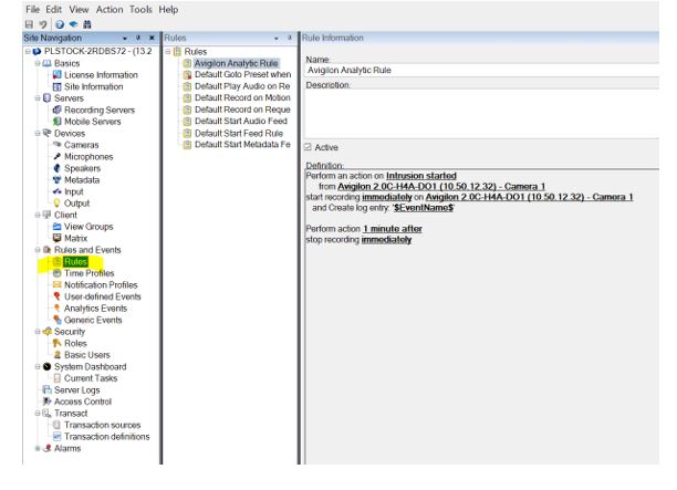 Adding Cameras in Milestone VMS and employing H4A Analytics