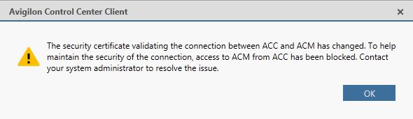Acc Shows Acm Certificate Error The Security Certificate Validating
