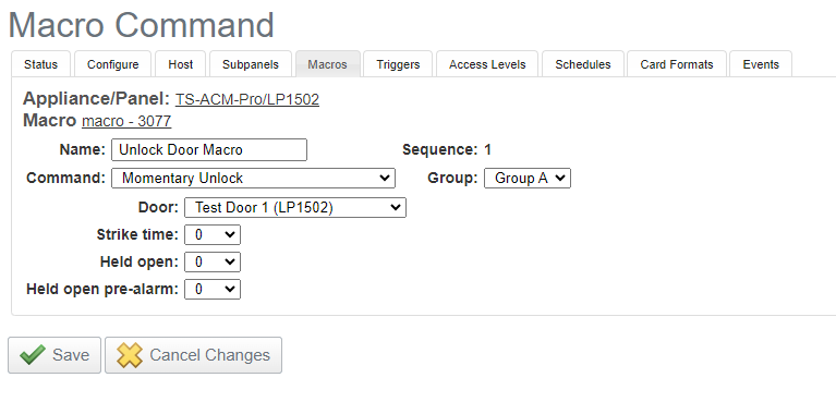 ACM - Create A Macro & Trigger Button Press to Unlock a Door