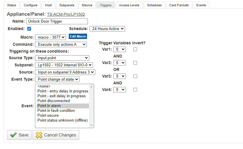 ACM - Create A Macro & Trigger Button Press to Unlock a Door