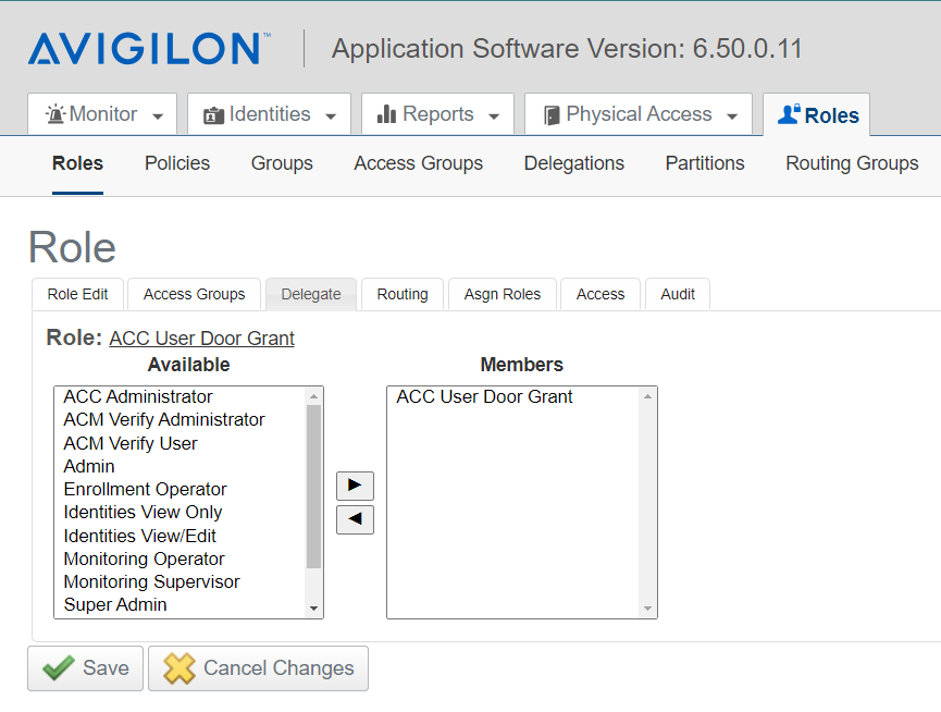ACM - ACC: Unification Door Grant Delegations in ACM