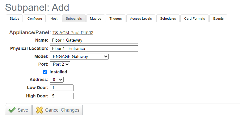 ACM - How to add Schlage NDE Engage gateways as panels/subpanels