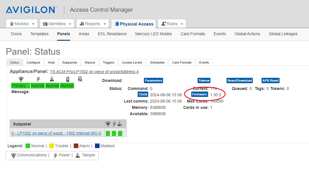 How to Upgrade a Mercury Panel Firmware in ACM