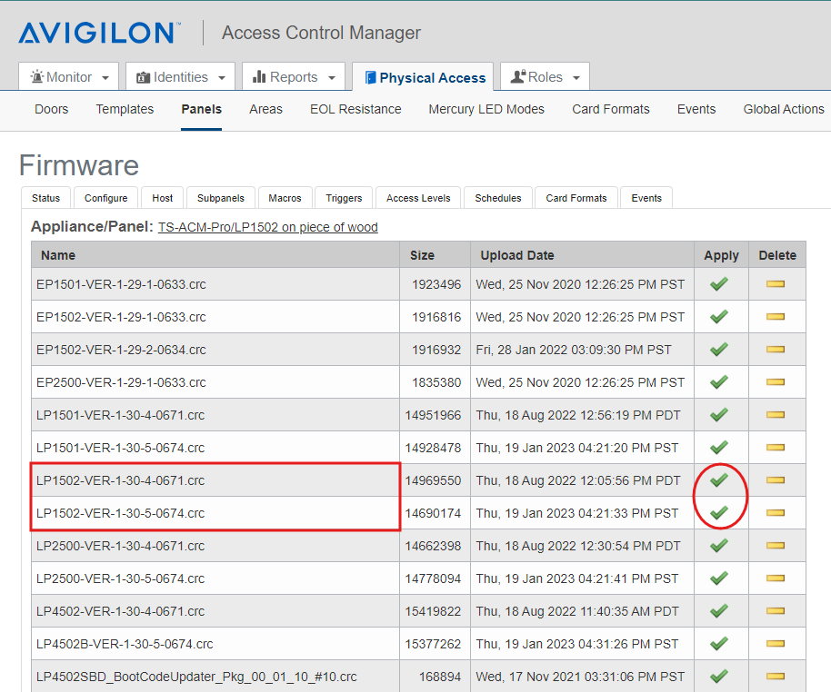 How to Upgrade a Mercury Panel Firmware in ACM