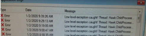 ACC Won't Start Up - Low Level Exception Caught