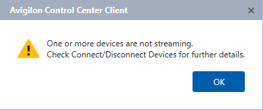 Error Prompt "One or more devices are not streaming." when logging into ...