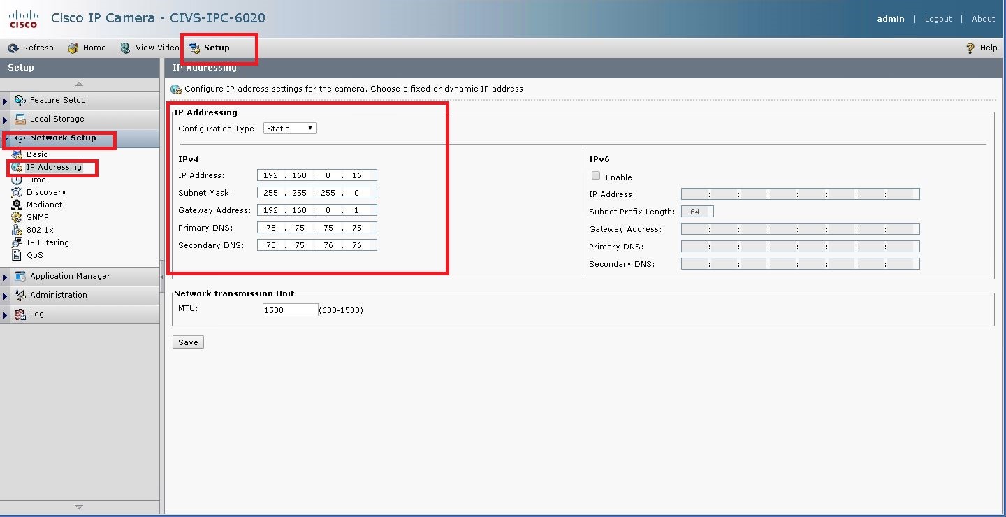 ACC - Configure Cisco CIVS IPC 6020 Camera