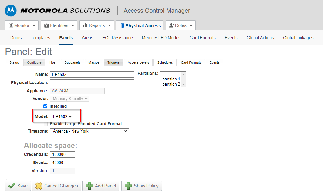 How to Upgrade a Mercury EP Panel to an LP Panel in ACM
