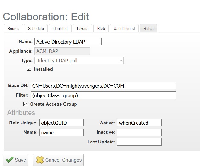 How to use Active Directory (AD) Roles in ACM