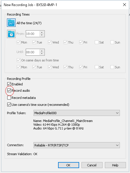 How To Enable Audio Recording On IndigoVision Control Center