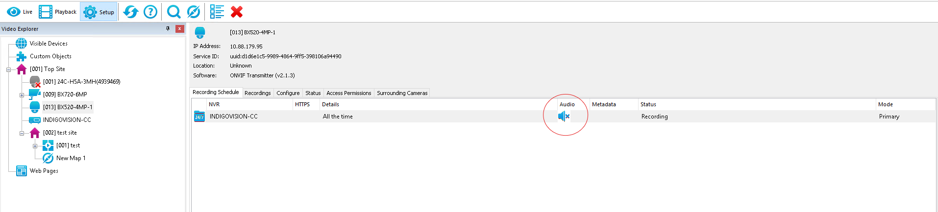How To Enable Audio Recording On IndigoVision Control Center