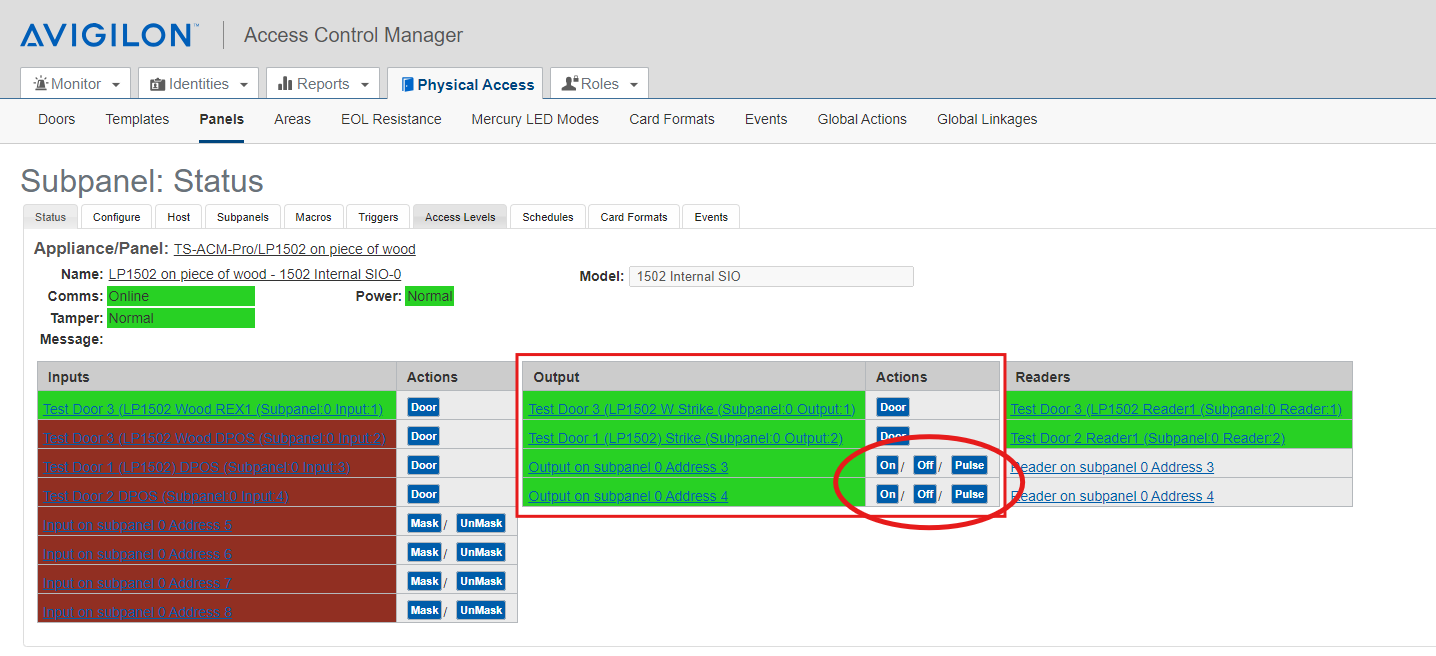 Acm Troubleshoot An Output Relay Connected To A Mercury Panel