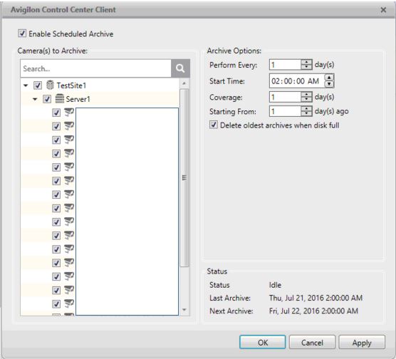 How to Set Up Scheduled Archive