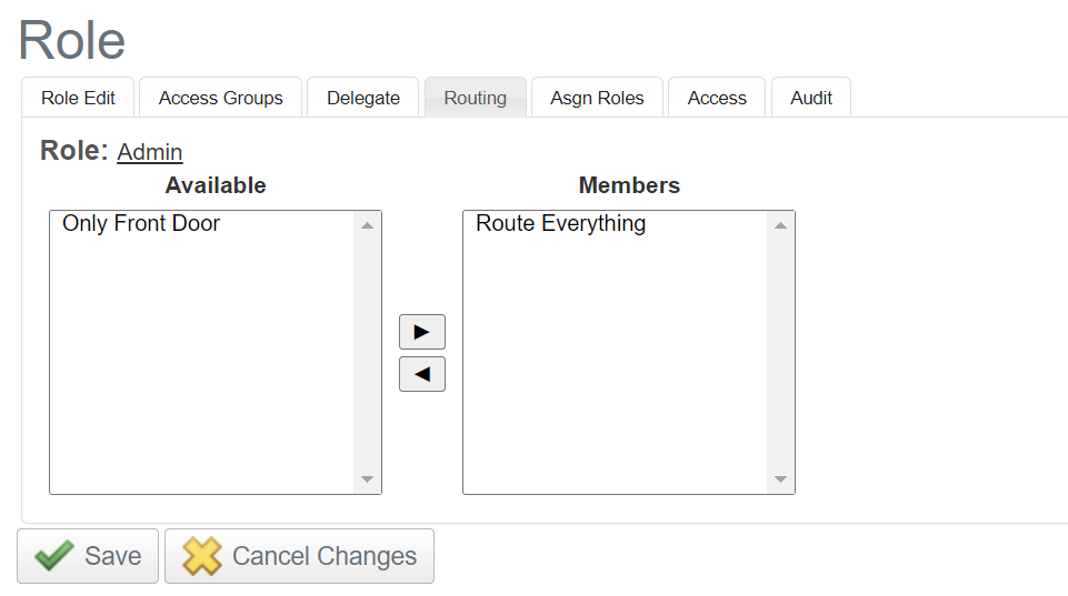 How to set up Routing Groups in ACM