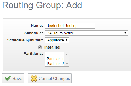How to set up Routing Groups in ACM
