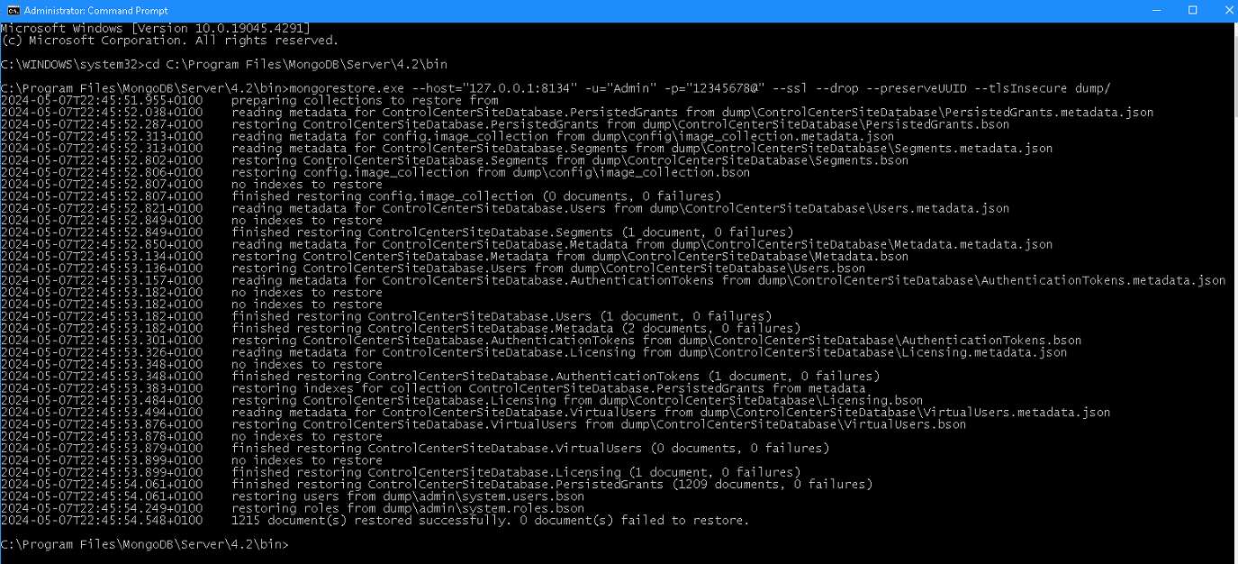 IndigoVision Control Center Site Database Server Backup and Restore