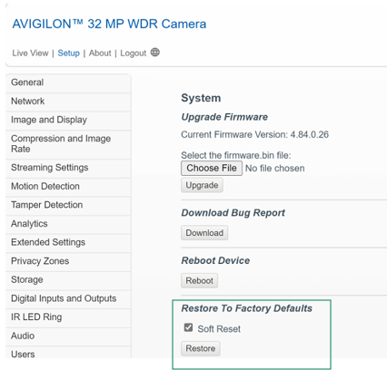 Avigilon Cameras Troubleshooting Checklist before submitting RMA
