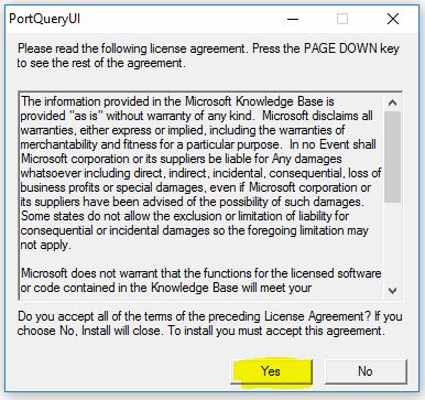 Windows - How to Check if the IP Port is Open Using PortQryUI