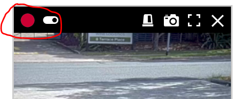 What is recording indicator means?