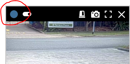 What is recording indicator means?